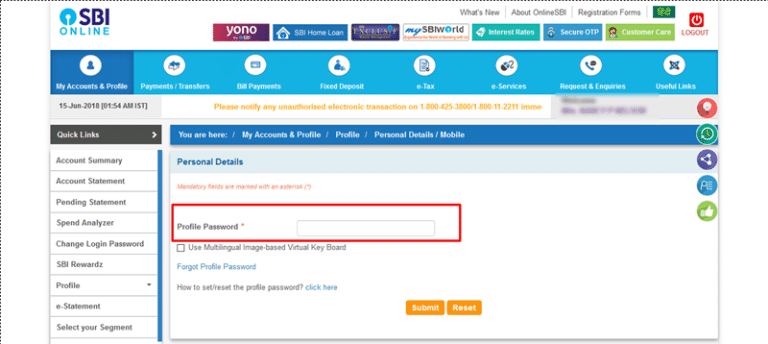 How to Register/Update Email id in SBI Savings Account Online | SBI ...