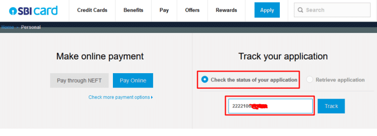 SBI Credit card Status checking | sbi credit card Track